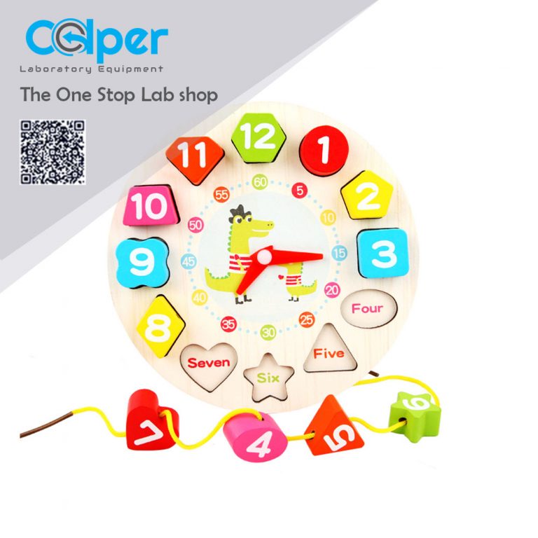 Kids Wooden Lacing Clock – Montessori Time-Learning Toy | Colper